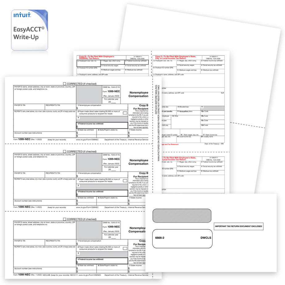 EasyACCT Compatible 1099 & W2 Tax Forms - DiscountTaxForms