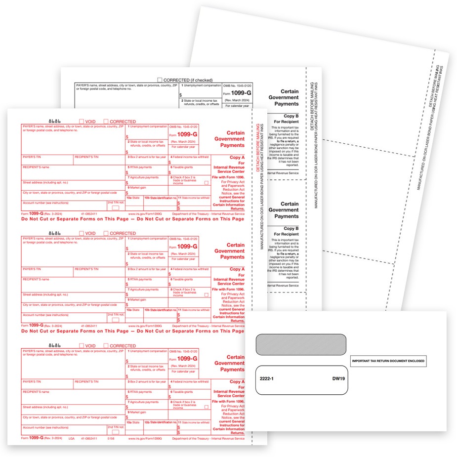 1099G Forms for Government Payments - DiscountTaxForms.com