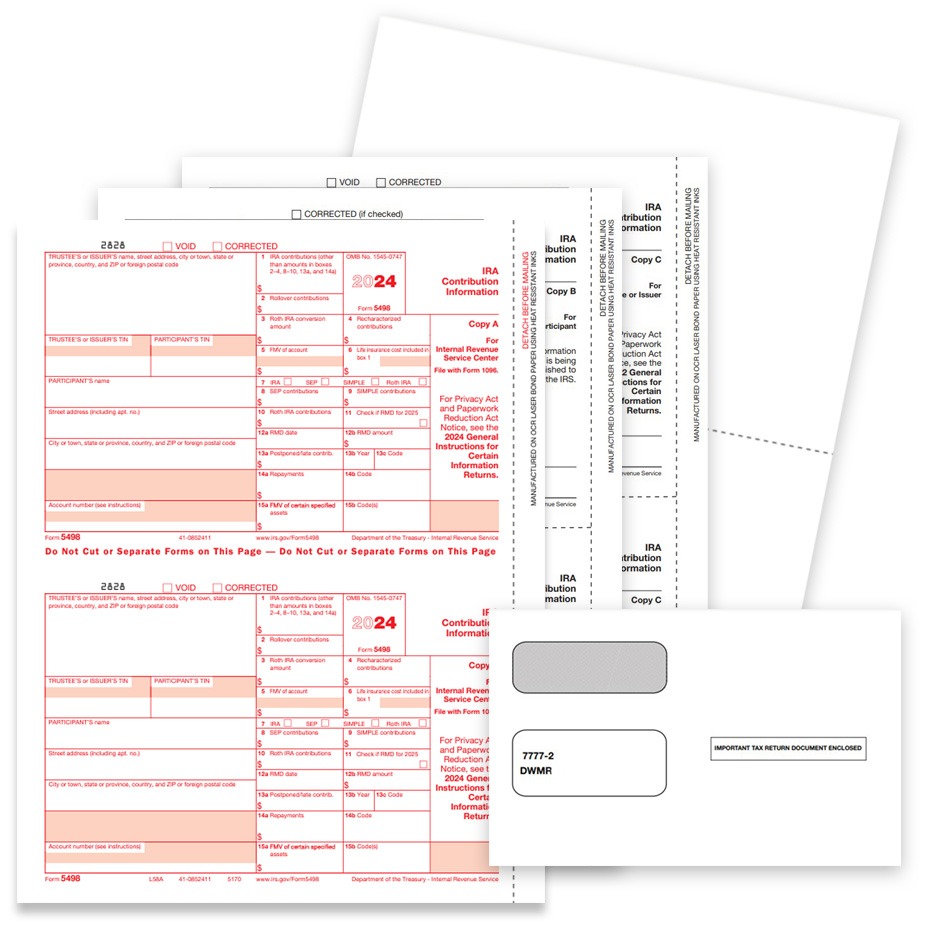 5498 Tax Forms and Envelopes for 2024 - DiscountTaxForms.com