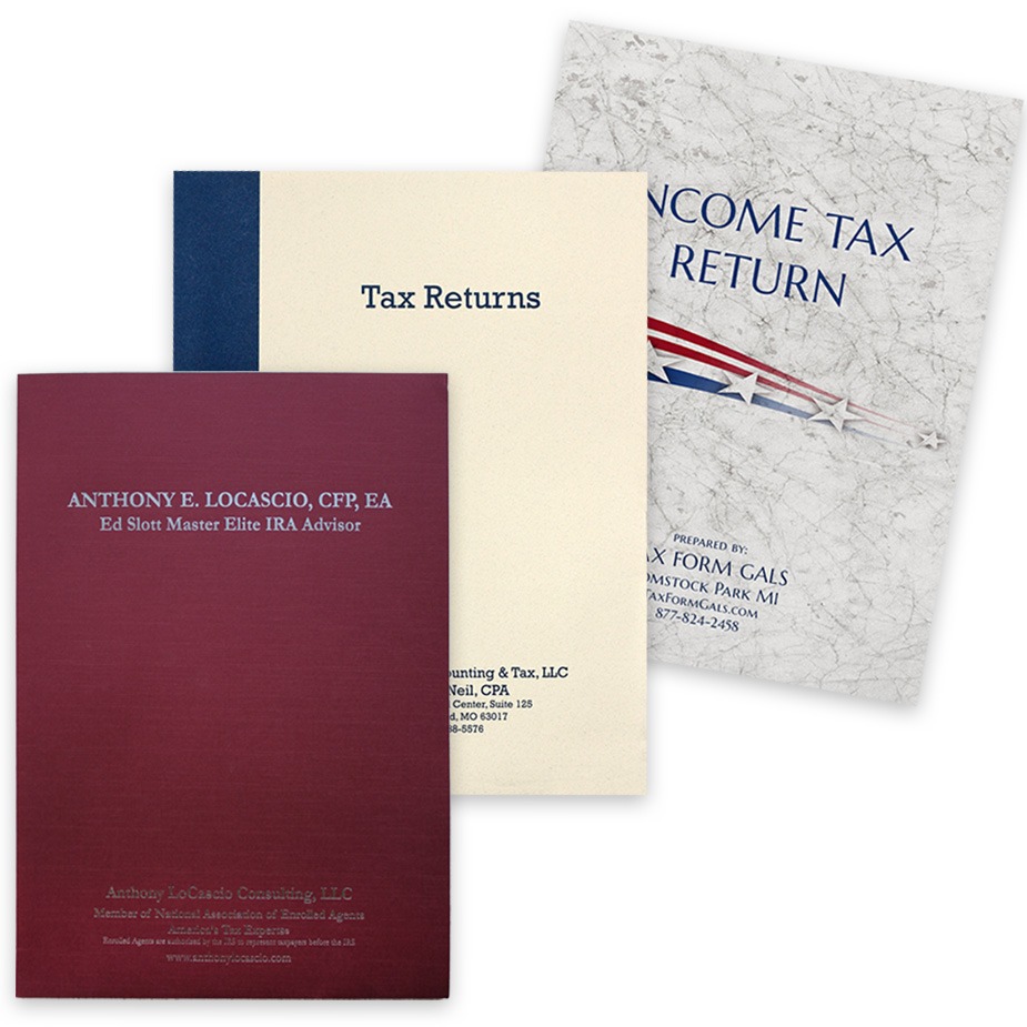 Custom Tax Return Folders for Preparers - Discount Tax Forms
